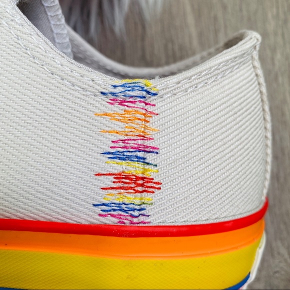 Converse | Shoes | Nwtconverse Chuck Taylor All Star Rainbow Platform ...